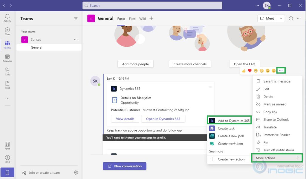 Share and Update Dynamics 365 CRM records with Microsoft Teams ...