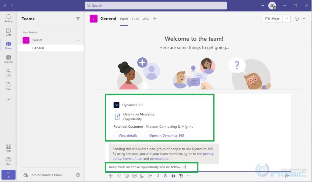 Share and Update Dynamics 365 CRM records with Microsoft Teams ...