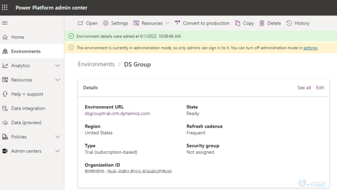 Enable Administration Mode from Power Platform Admin Center - Microsoft ...