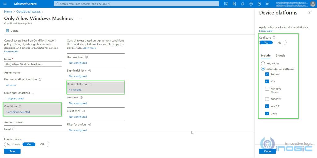 Use of conditional access to restrict access to Dynamics 365 CRM by Operating System - Microsoft ...