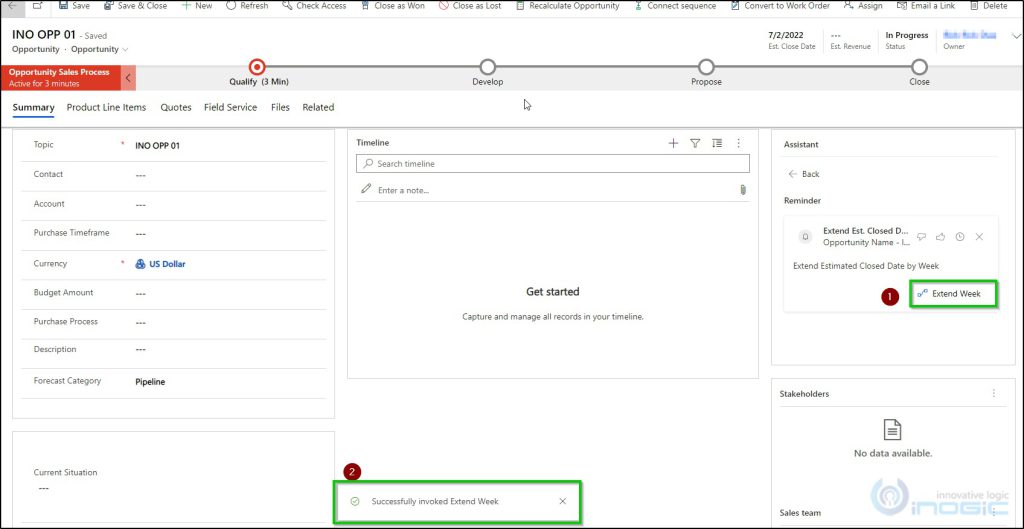 Execute Custom actions using sales insight cards (assistant V3) in D365 ...