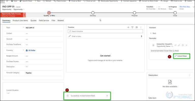 Execute Custom actions using sales insight cards (assistant V3) in D365 ...