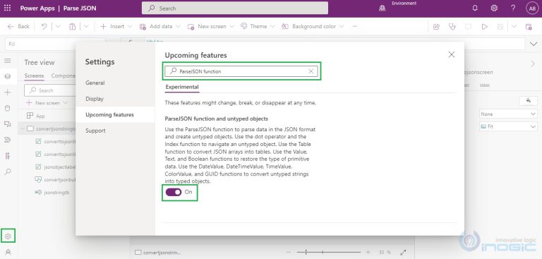 Parsing Json String Into A Json Object Using Parsejson Function In Canvas App Within Power