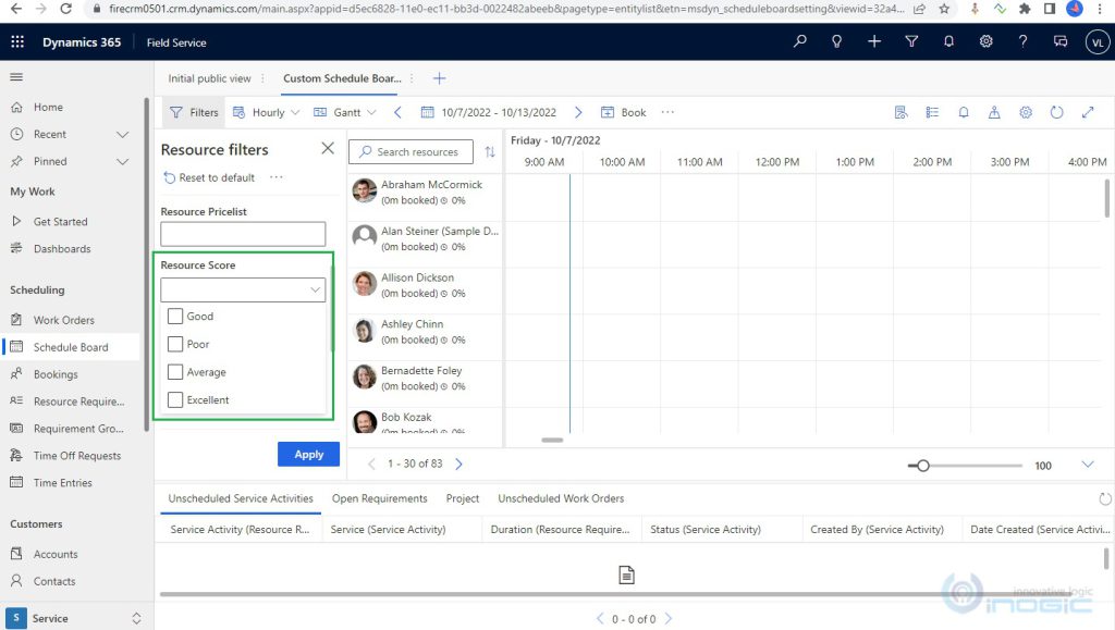 Advanced Schedule Board Customizations In Dynamics 365 Field Service