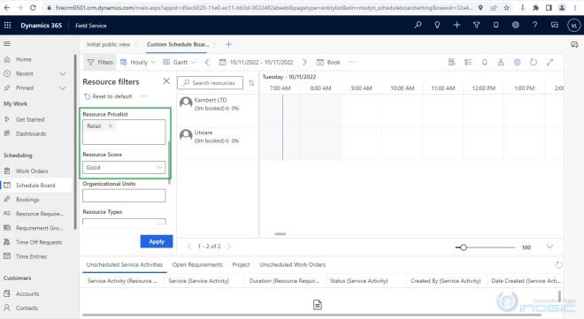 Advanced Schedule Board Customizations In Dynamics 365 Field Service Microsoft Dynamics 365