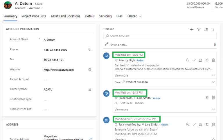 Enhanced Timeline View within Dynamics 365 - Microsoft Dynamics 365 CRM Tips and Tricks