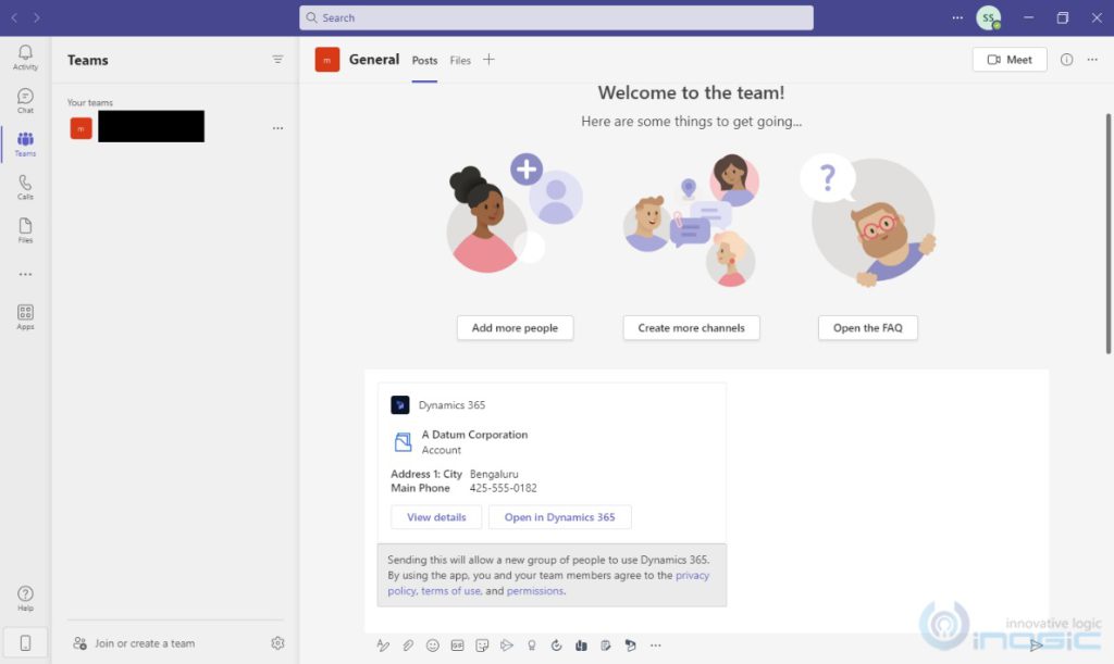 Sharing of Dynamics Records through search in Microsoft Teams ...