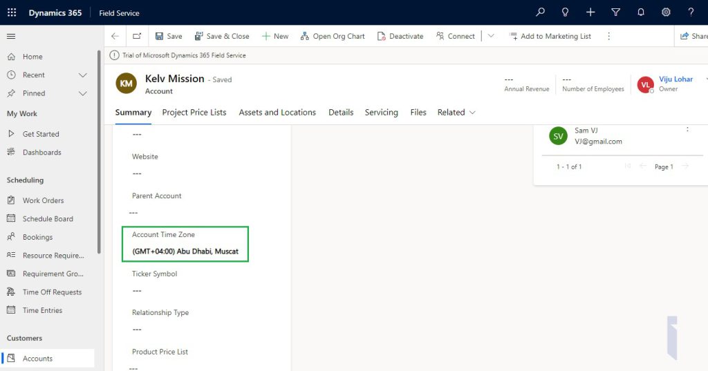 Set Timezone Format Field Based On Account Location In Microsoft Dynamics 365 Microsoft