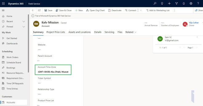 Set Timezone Format Field Based On Account Location In Microsoft Dynamics 365 Microsoft