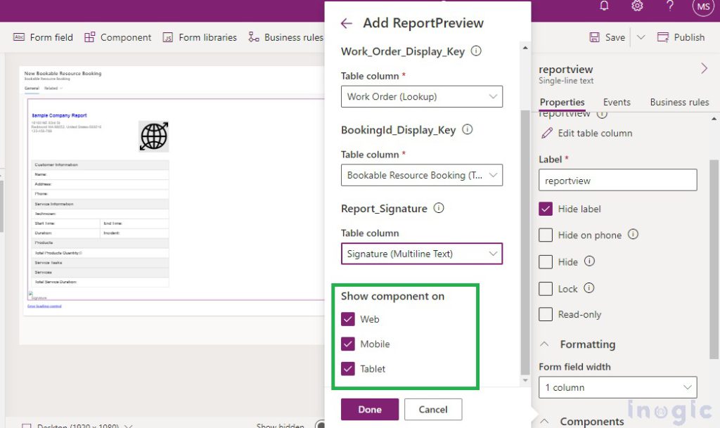 How to modify the OOB Field Service technician service Report using PCF control - Microsoft ...