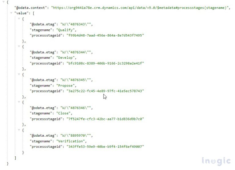 Get Business Process Flow Stages In A Defined Sequence Within Microsoft