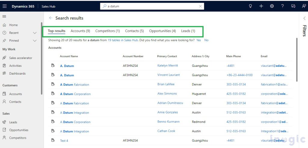Single table search option in Dataverse Search - Microsoft Dynamics 365 ...