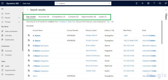 Single table search option in Dataverse Search - Microsoft Dynamics 365 CRM Tips and Tricks