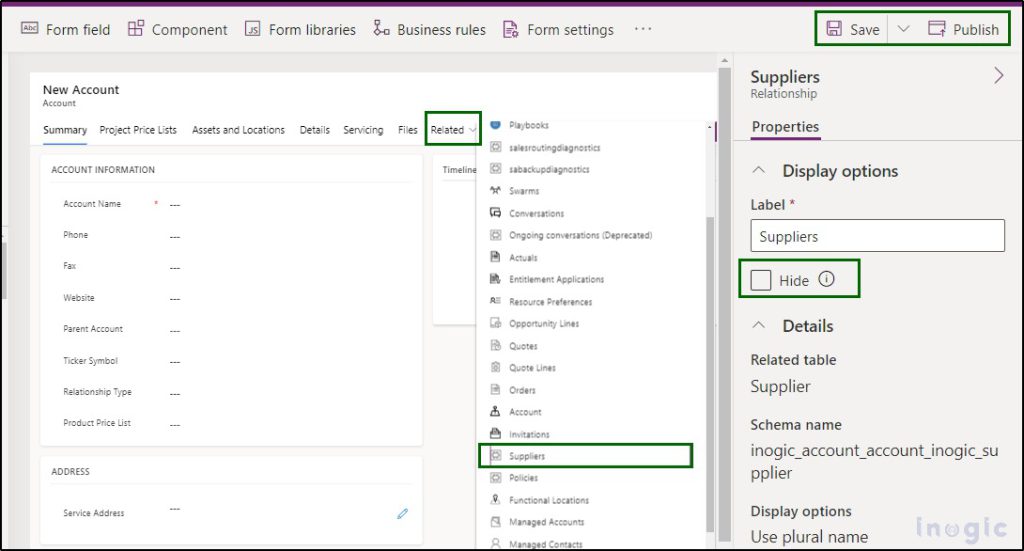 Add Or Edit Table Relationships Using The Model Driven Application Form 7405