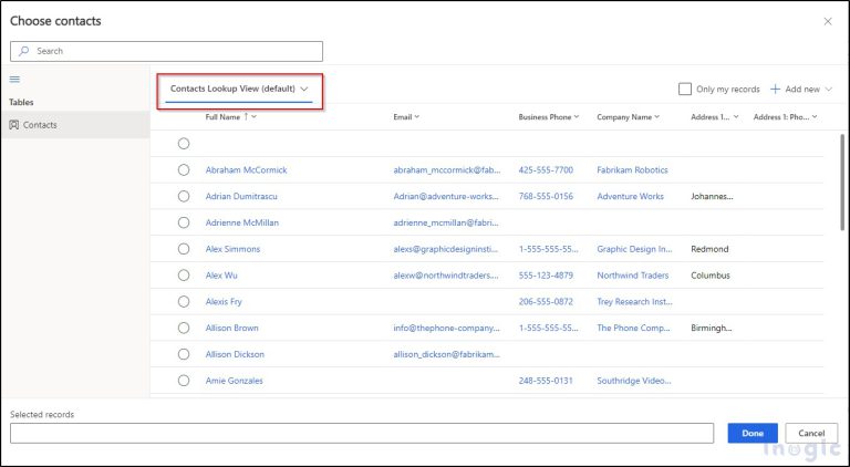 Change the default view on the lookup window of the associated sub-grid ...