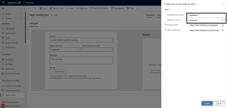 Schedule and Post Content on Social Media using Dynamics 365 Marketing ...