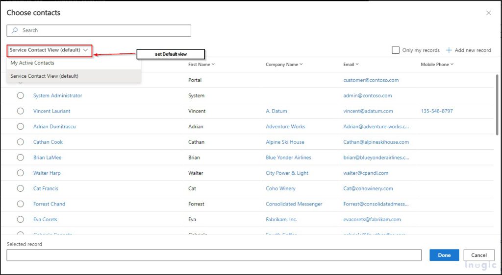 Change the default view on the lookup window of the associated sub-grid table using JavaScript ...