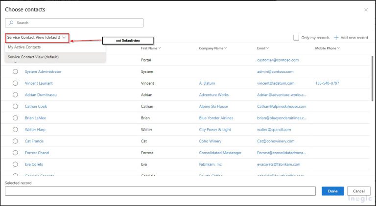 Change the default view on the lookup window of the associated sub-grid table using JavaScript ...