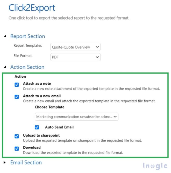 Export To Pdf Word Or Excel Email Within Microsoft Dynamics 365 Crm