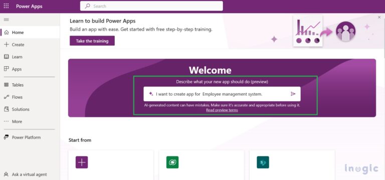 Creating Canvas App using AI Copilot (preview) option - Microsoft Dynamics 365 CRM Tips and Tricks