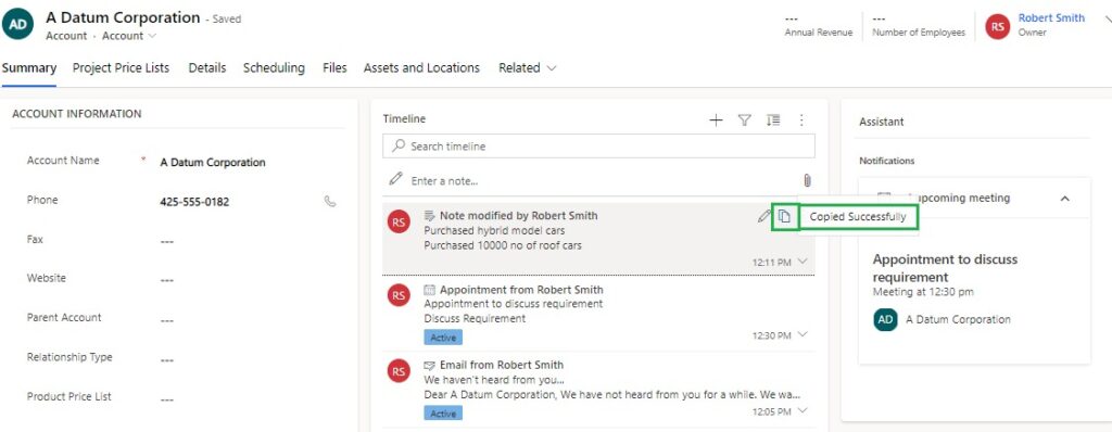 Additional Capabilities in Timeline View within Microsoft Dynamics 365 ...