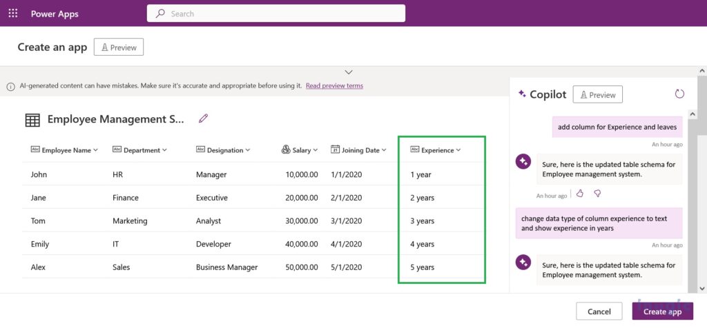 Creating Canvas App using AI Copilot (preview) option - Microsoft Dynamics 365 CRM Tips and Tricks