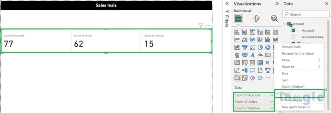 Card (new) Visual in Power BI Report within Microsoft Dynamics 365 CRM ...