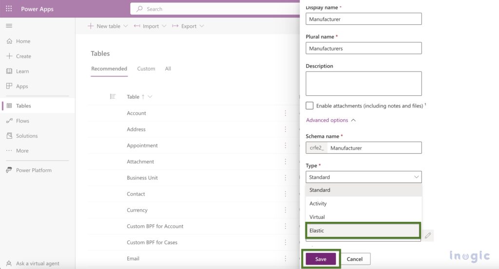 Enablingcreating The Entity As Type Elastic” Within Microsoft