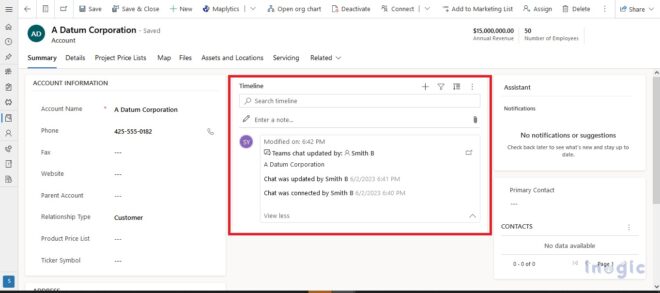How to show Teams chat on the connected records timeline in Microsoft ...