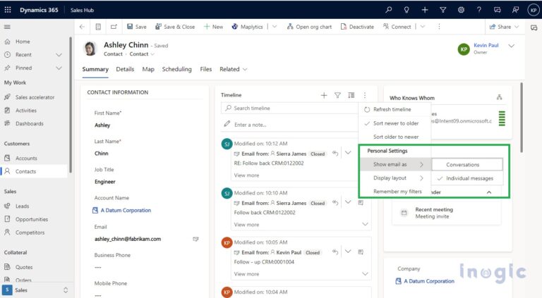 Ease the use of Dynamics 365 Timeline - Microsoft Dynamics 365 CRM Tips and Tricks