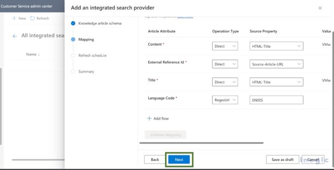 Enable and use the integrated search providers as filters for knowledge ...
