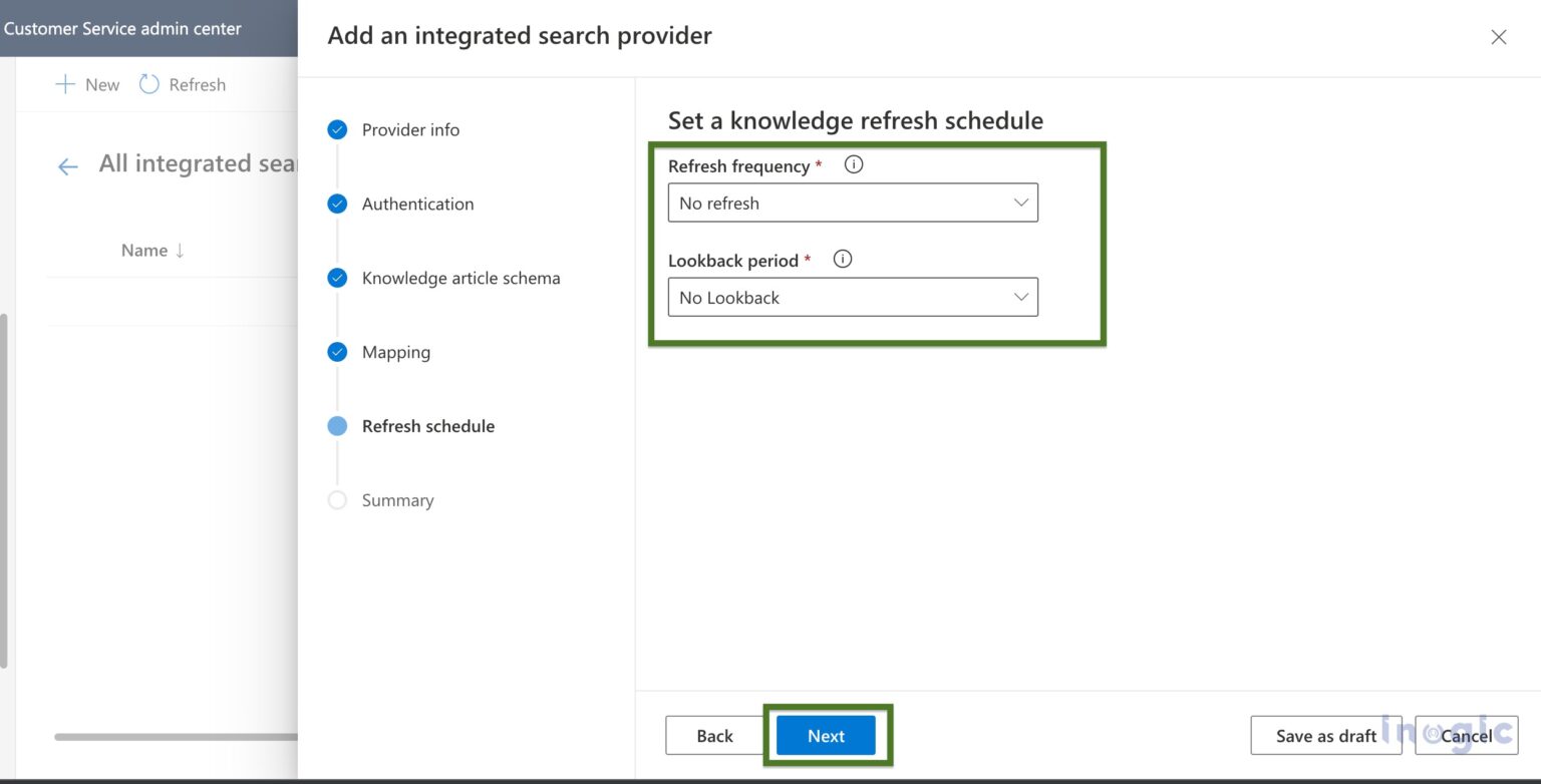Enable and use the integrated search providers as filters for knowledge ...