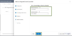 Enable and use the integrated search providers as filters for knowledge ...