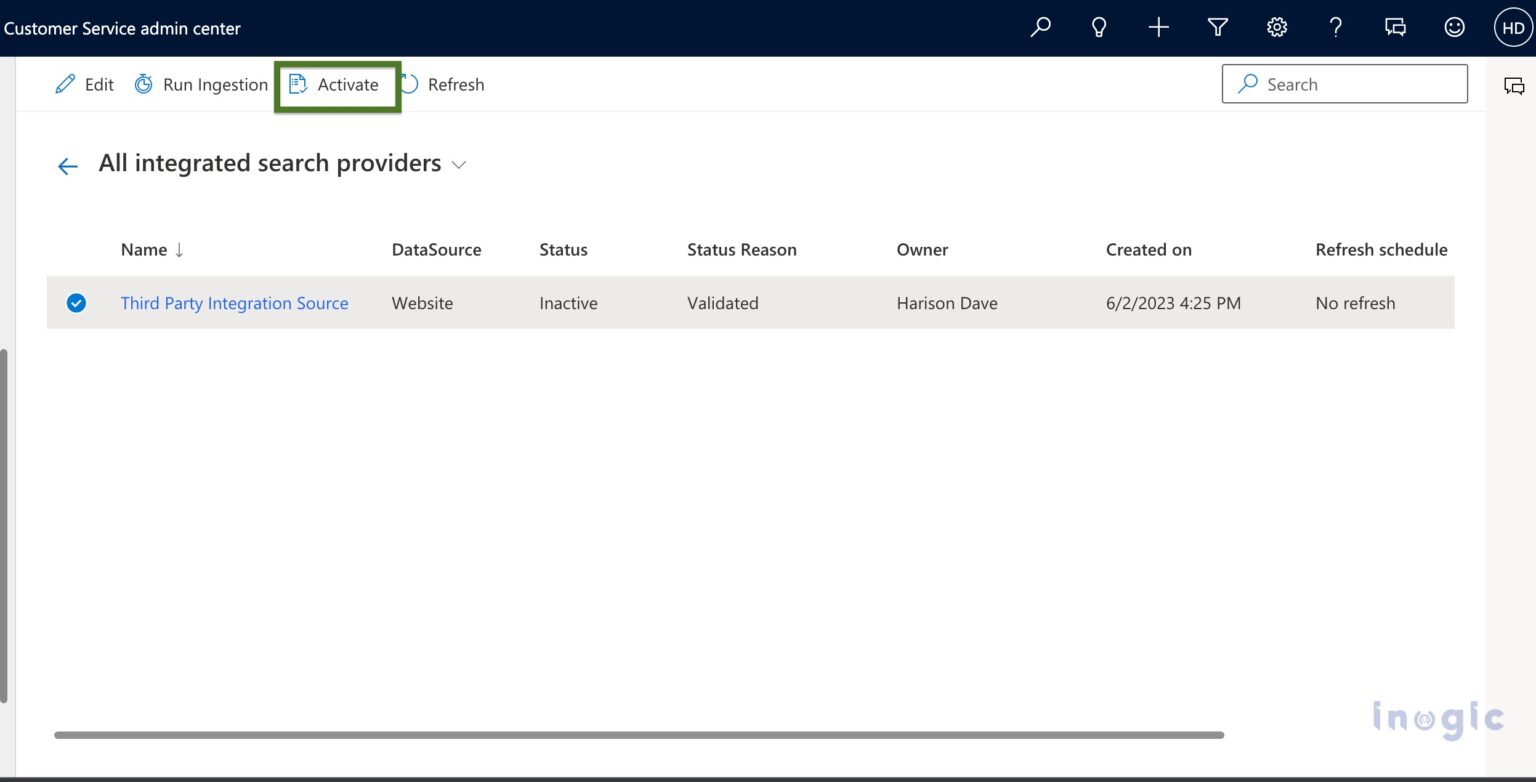 Enable and use the integrated search providers as filters for knowledge ...