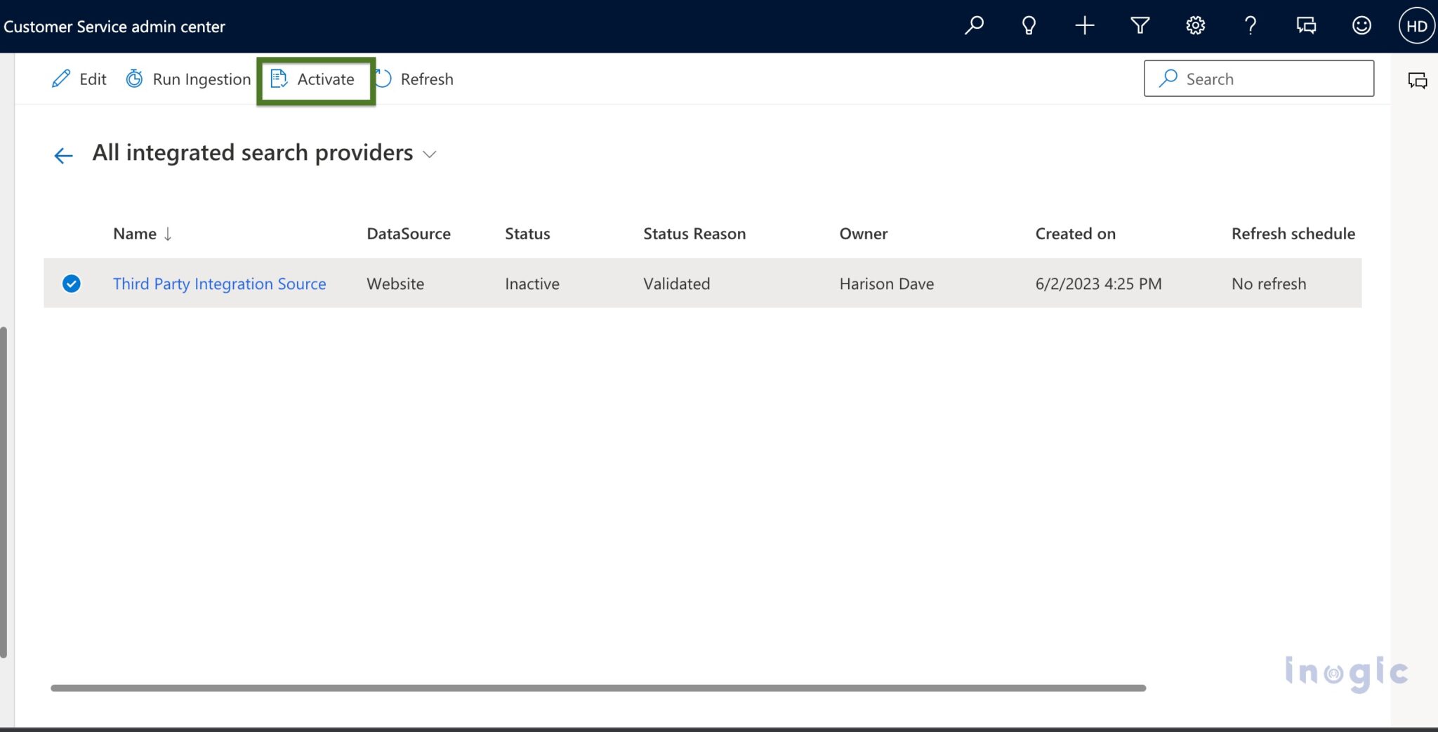 Enable and use the integrated search providers as filters for knowledge ...