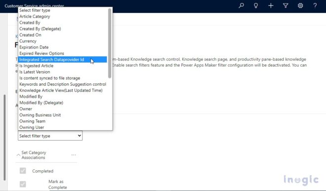 Enable and use the integrated search providers as filters for knowledge ...