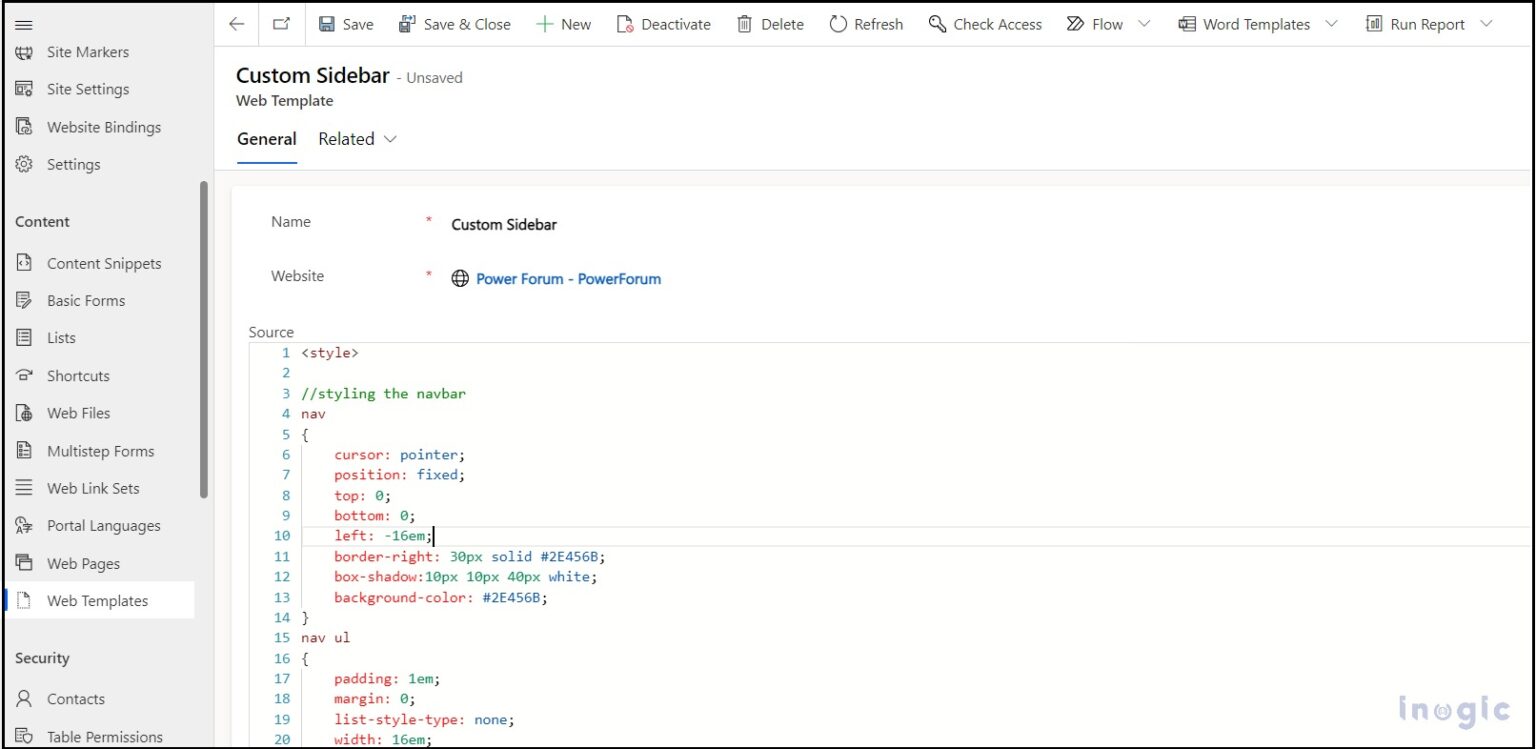 Design Custom Sidebar within Microsoft Power Pages - Microsoft Dynamics ...