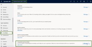 Enable and use the integrated search providers as filters for knowledge ...