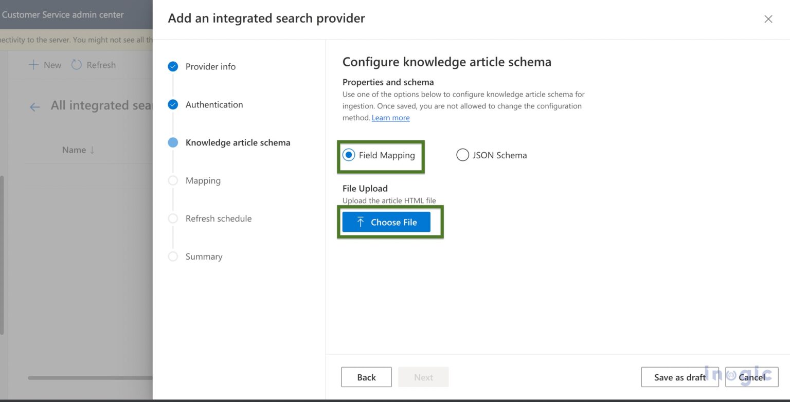 Enable and use the integrated search providers as filters for knowledge ...