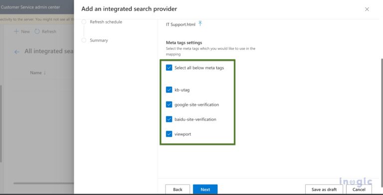 Enable and use the integrated search providers as filters for knowledge ...
