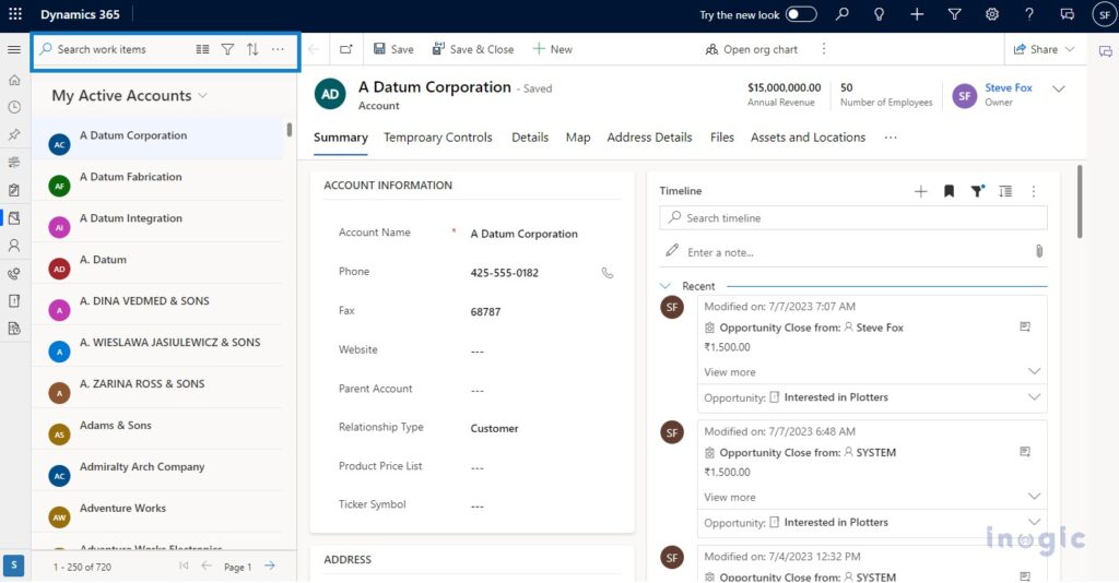 Manage records and associated Activities on a page using Focused View ...