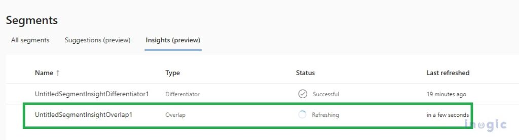 Segment Insights Preview Feature Using Differentiator And Overlap