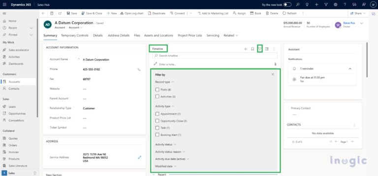 How to bookmark activities on the timeline in Dynamics 365 CRM ...