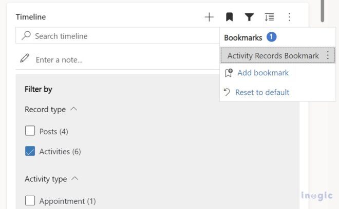 How to bookmark activities on the timeline in Dynamics 365 CRM ...