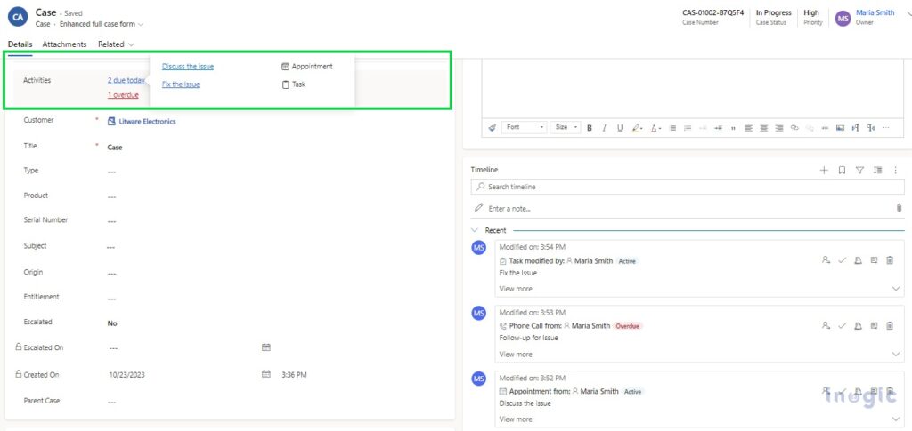 Enhanced Case Experience in Customer Service Workspace within Dynamics ...