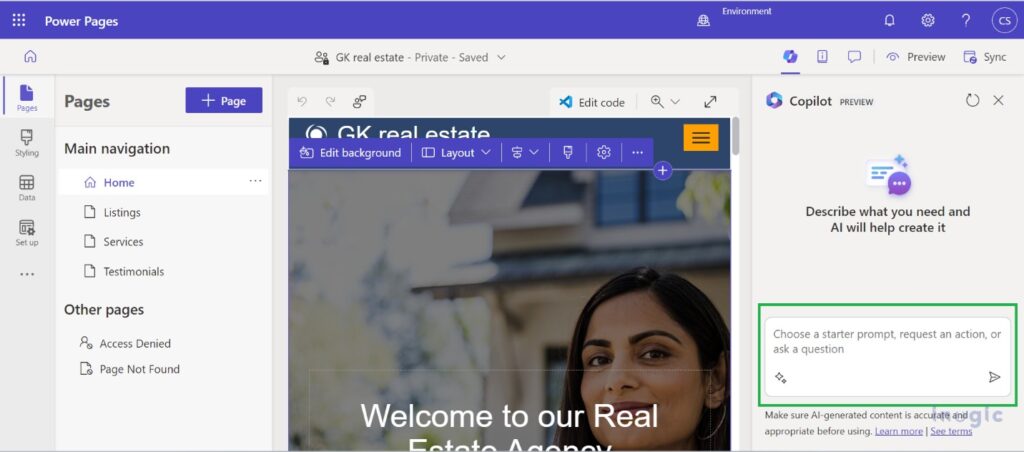Create a website using Copilot in Power Pages - Microsoft Dynamics 365 CRM Tips and Tricks