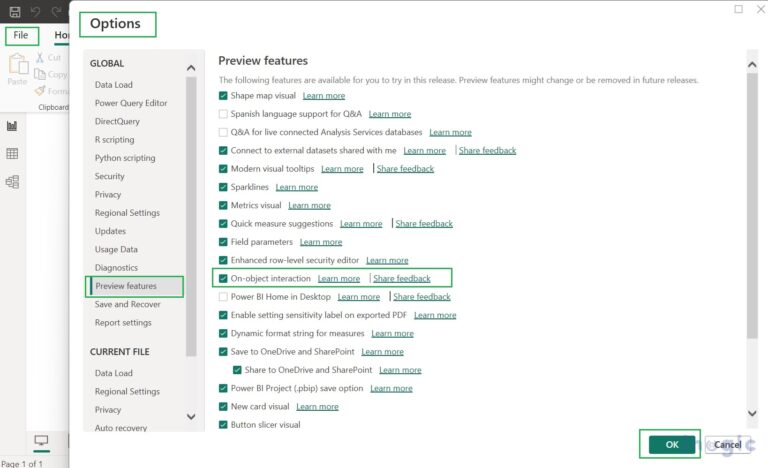 Visual Formatting Using On-Object (Preview) Feature in Power BI ...