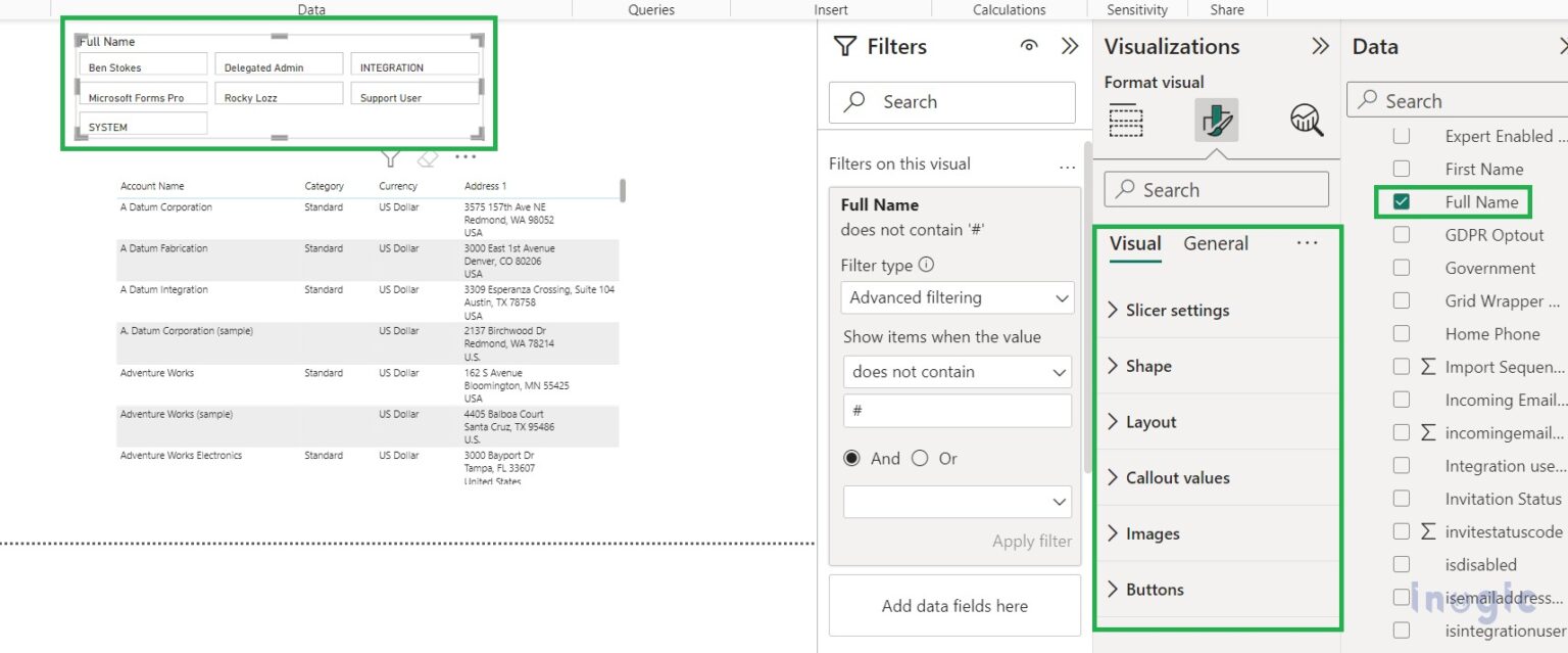 New Slicer Visual In Power Bi Report Within Microsoft Dynamics 365 Crm
