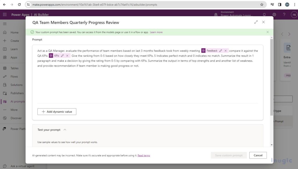Creating effective custom AI Prompts (Preview) within Dynamics 365 ...