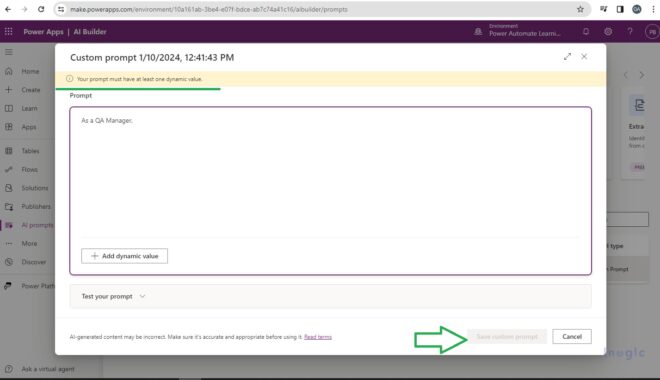 Creating Effective Custom Ai Prompts Preview Within Dynamics 365 Microsoft Dynamics 365 Crm